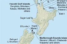 Offshore islands of interest: Offshore islands