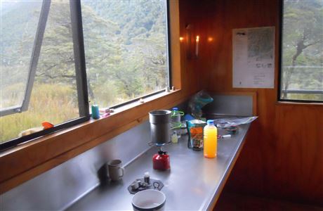 Nina Hut: Lake Sumner Forest Park, Canterbury region