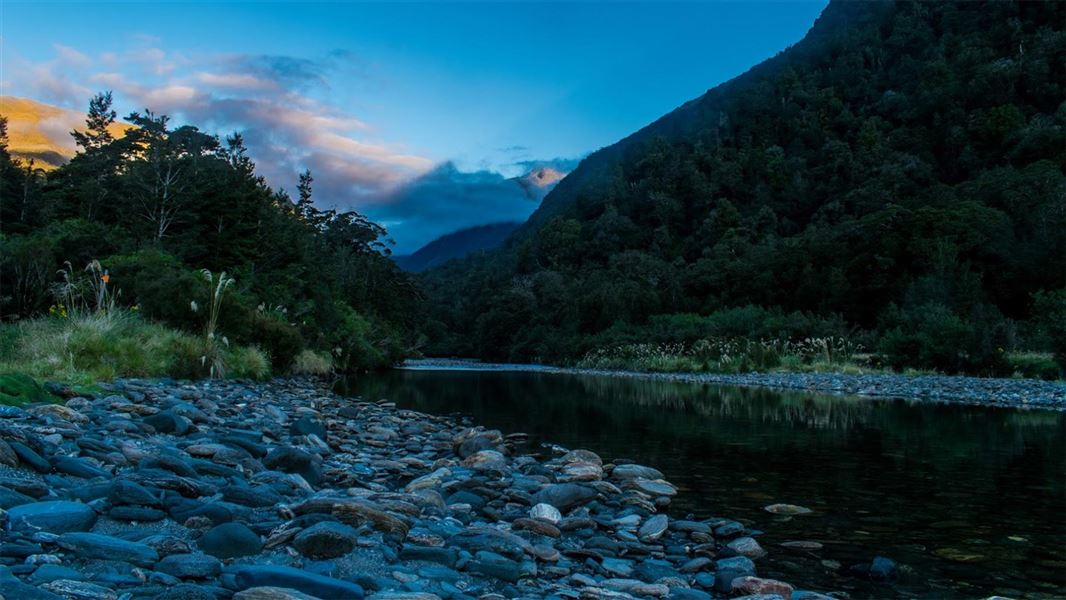 Moeraki Valley Track: Haast, Paringa & Moeraki Rivers area, West Coast ...
